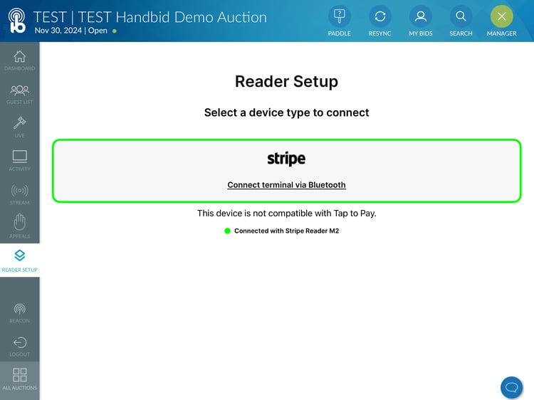 Stripe Terminals / Tap to Pay Support
