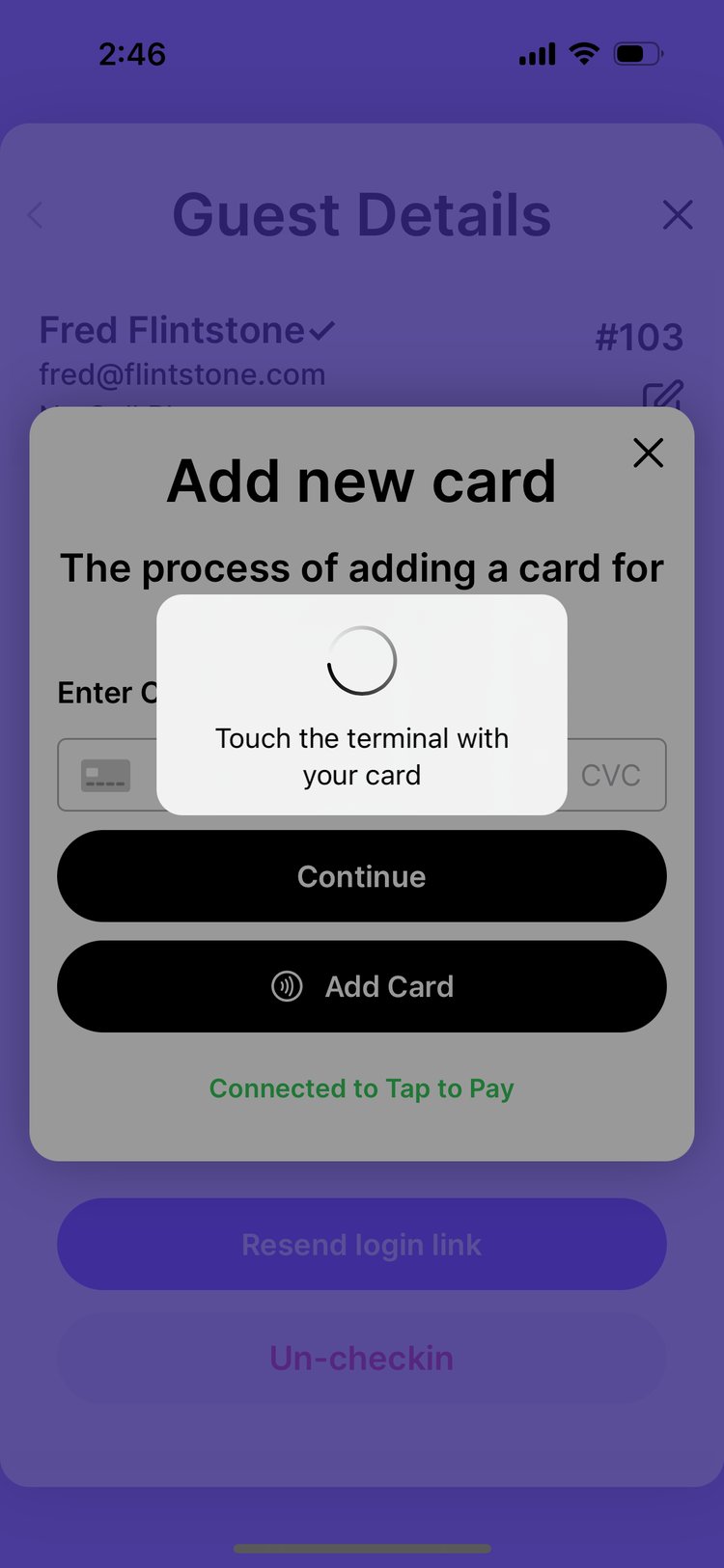 Stripe Terminals / Tap to Pay Support