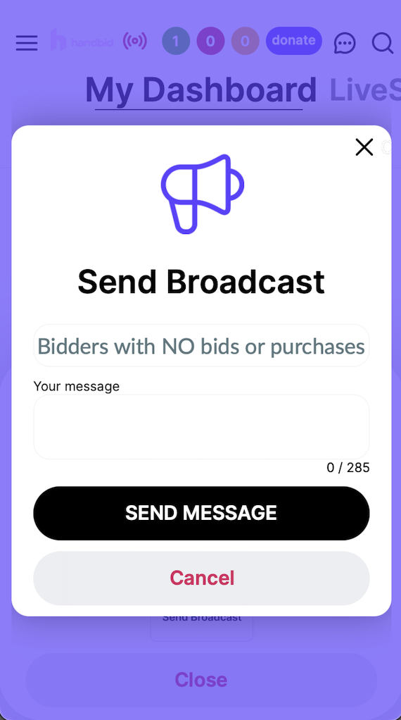 How to Send a Broadcast Message to Your Bidders