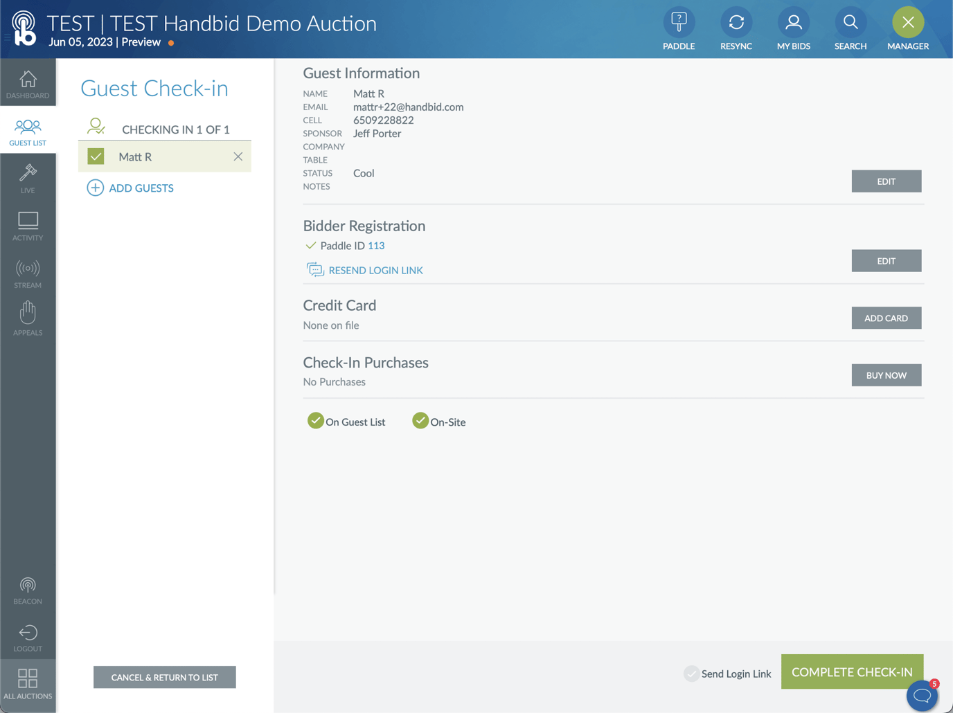 iPad Guest List Check-in