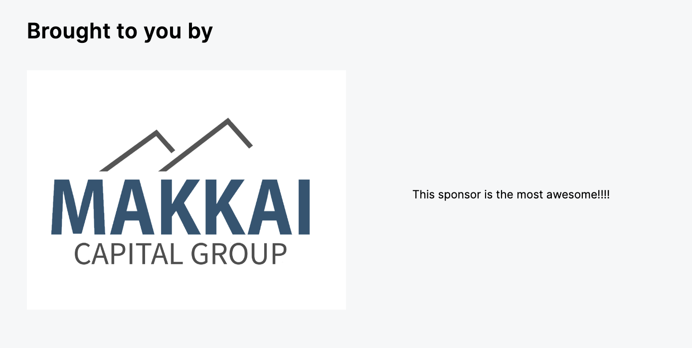 Event Title Sponsor
