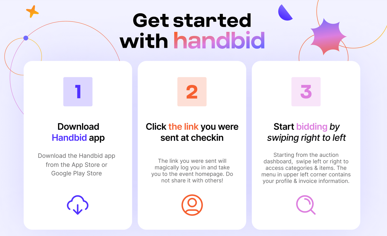 Handbid Bidder Instructions (Handouts)