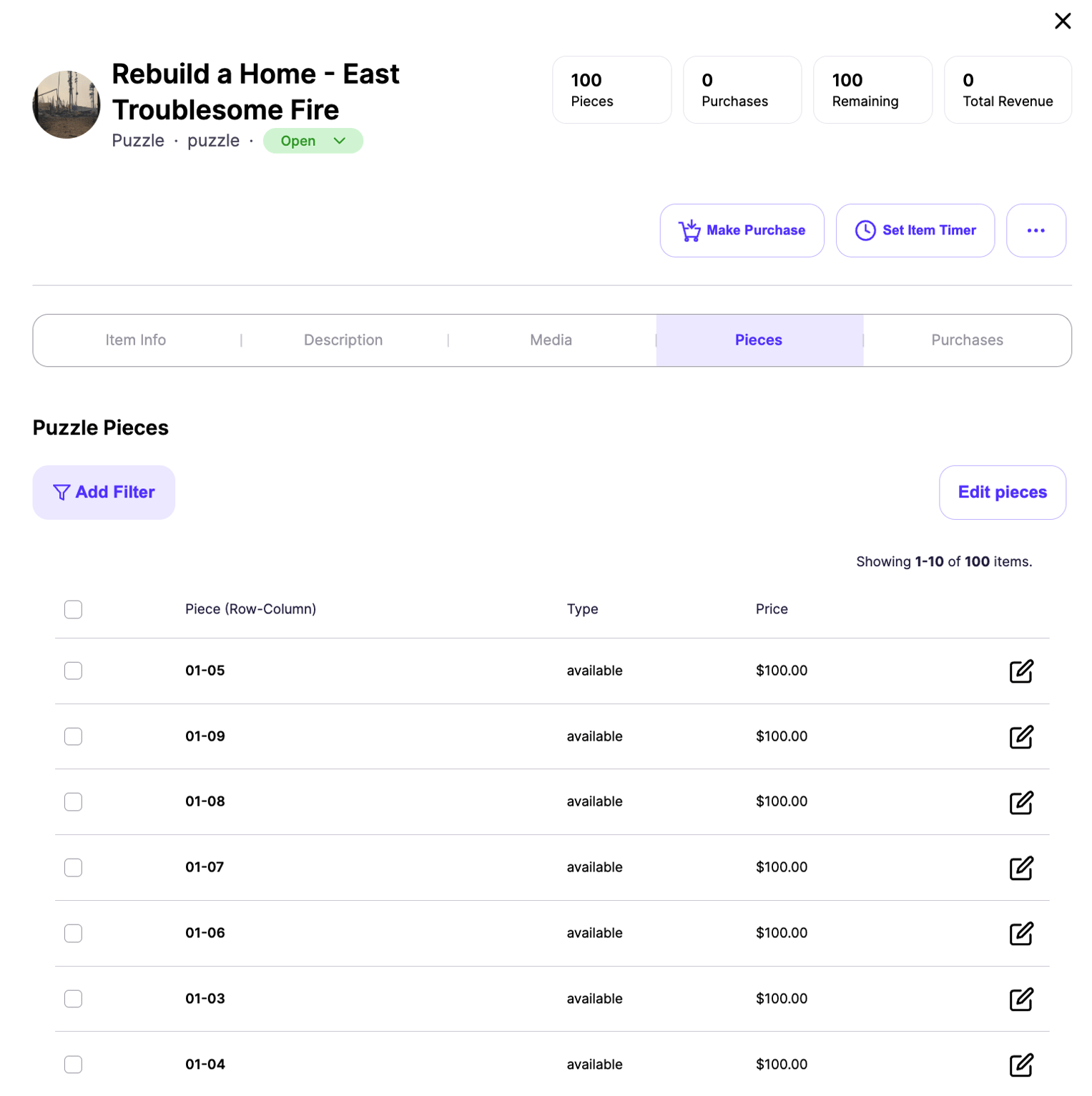 Handbid Puzzles for Fundraising