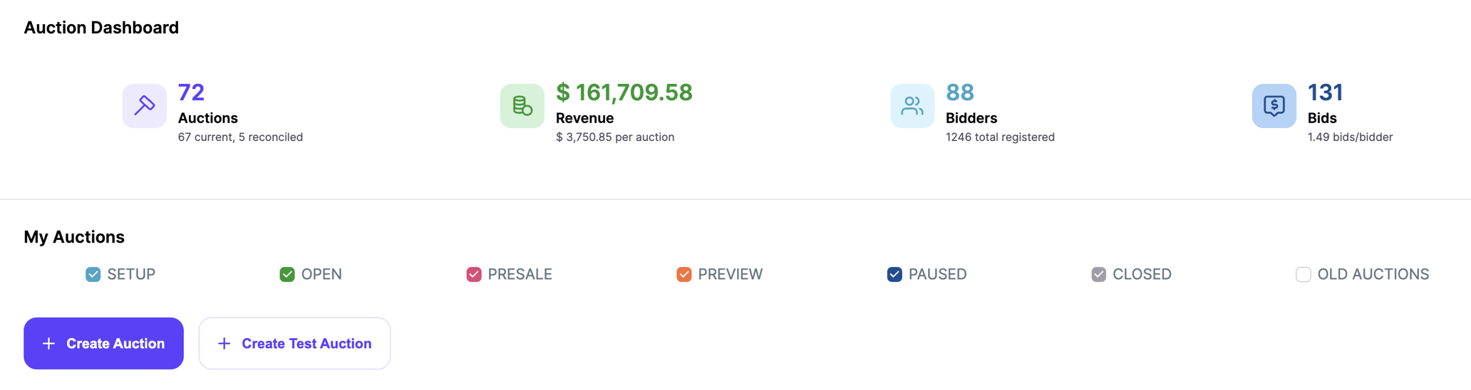How to Create an Auction & Update Auction Settings