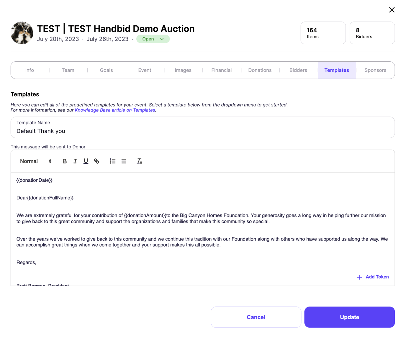 How to Create an Auction & Update Auction Settings