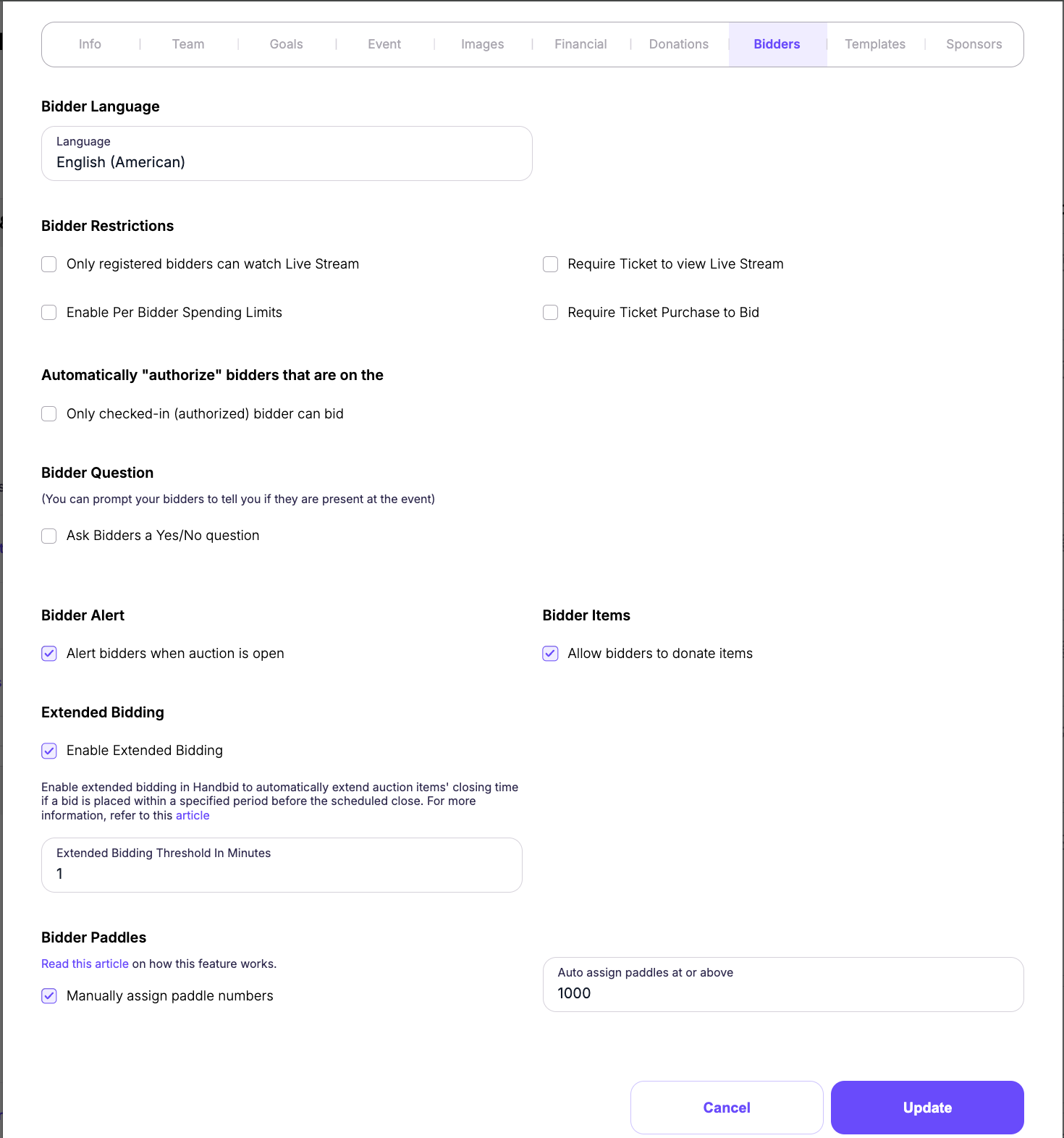 How to Create an Auction & Update Auction Settings