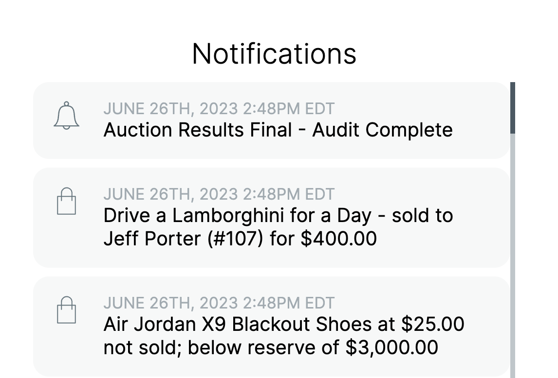 How to Close an Auction, an Item or a Category