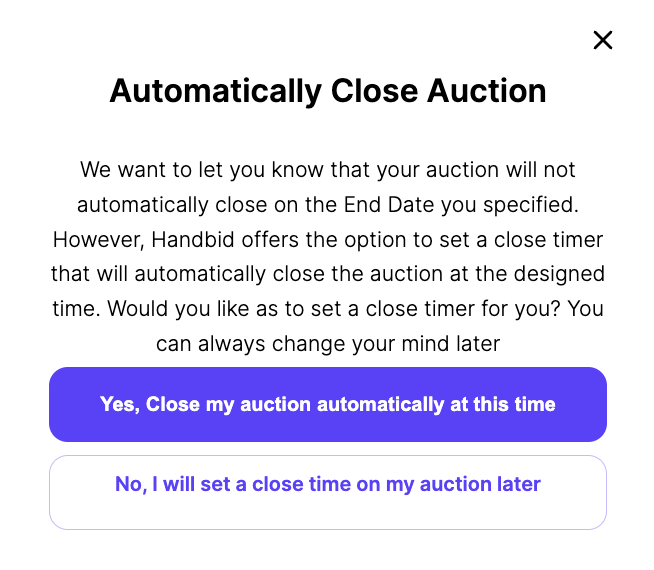 How to Change Your Auction Status