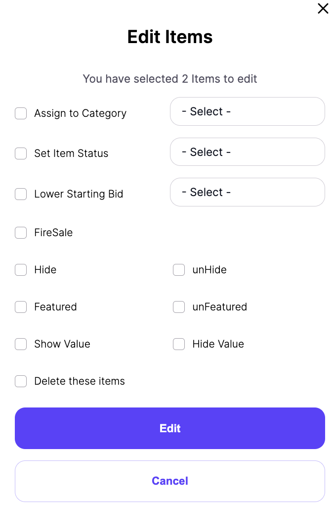 Selling Unsold Items Online or Second Chance Auction