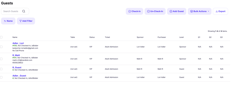 Desktop Guest List Check-In