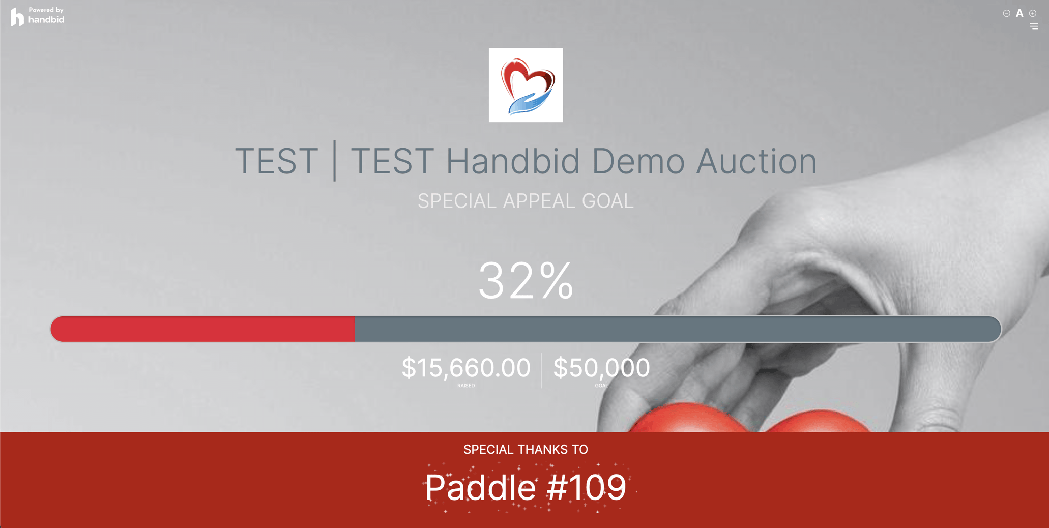 Handbid TV: Real-Time Leaderboard and Thermometers