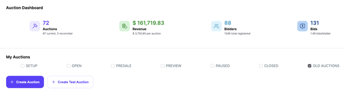 Accessing and Navigating the Auction Dashboard