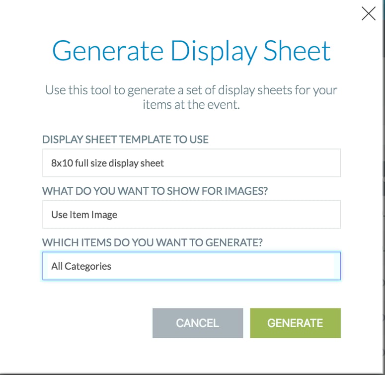 Creating Display Sheets / Display Cards / Display Table Cards