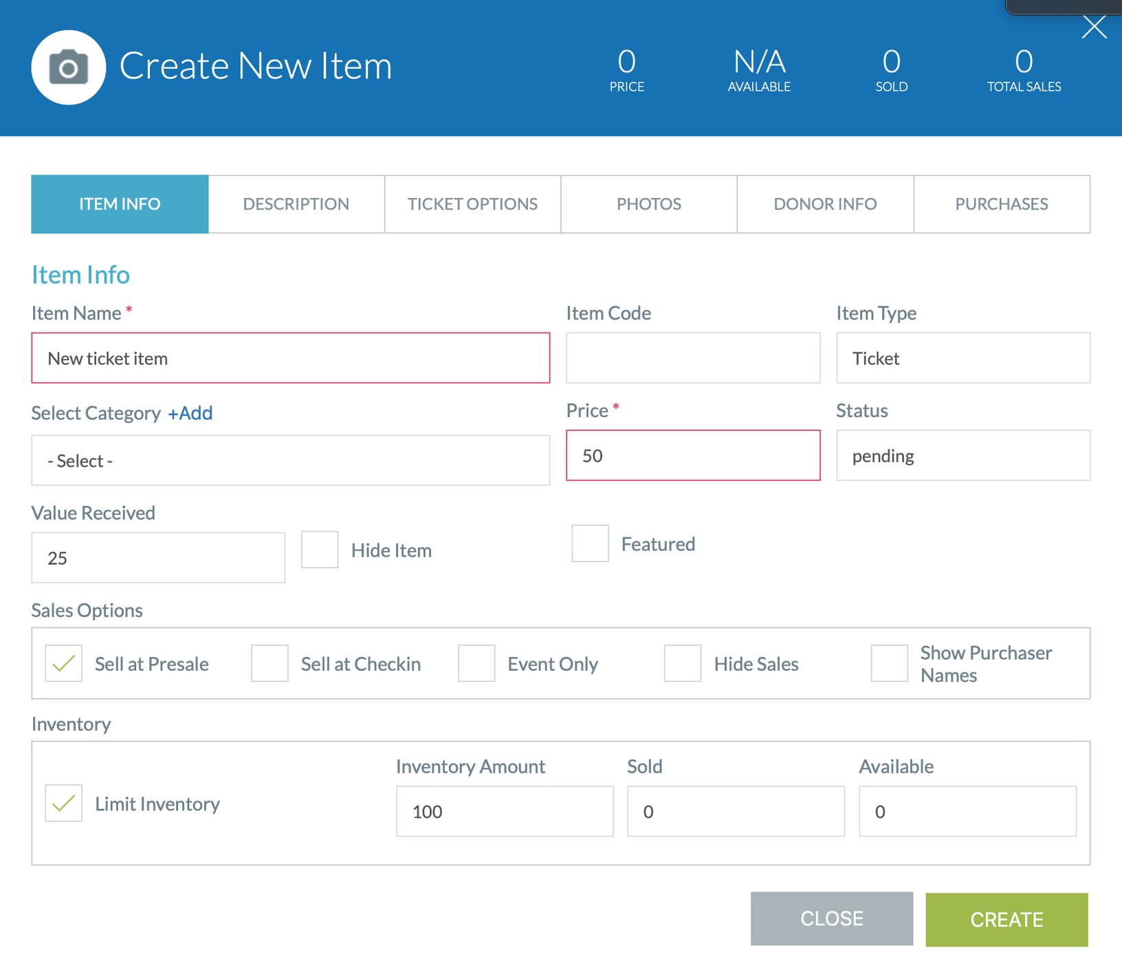 Enabling Handbid Ticketing/Registration