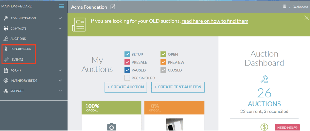 How to Create an Auction & Update Auction Settings