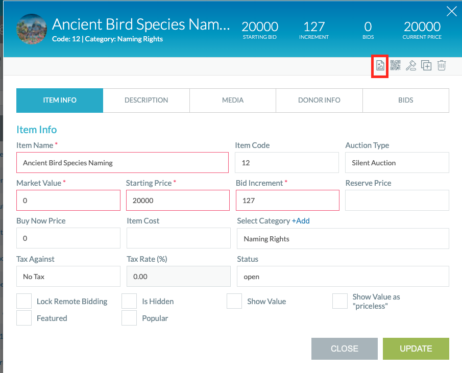 Creating Display Sheets / Display Cards / Display Table Cards