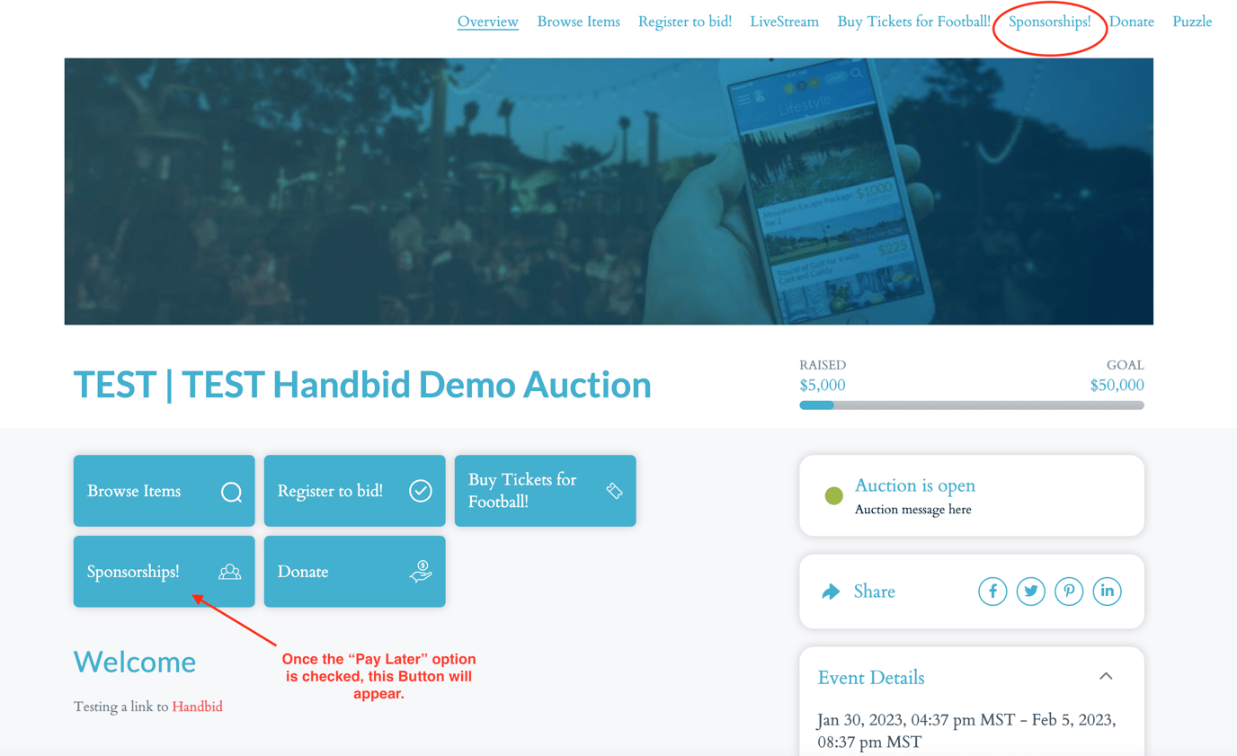How to Create a Sponsorship Ticket