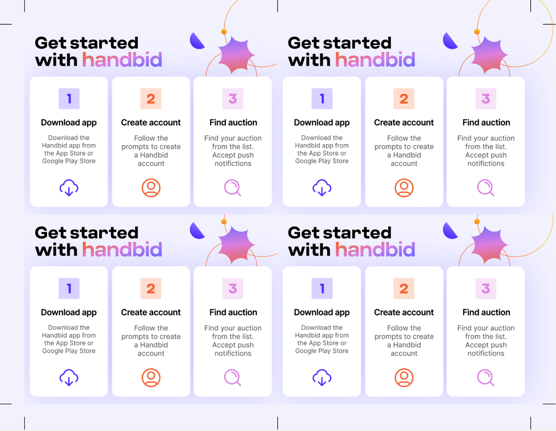 Handbid Bidder Instructions (Handouts)