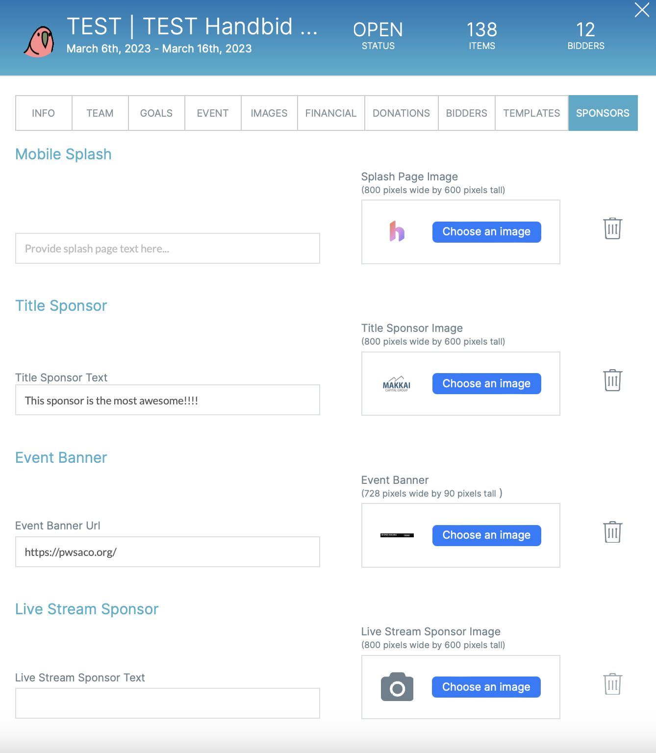How to Create an Auction & Update Auction Settings