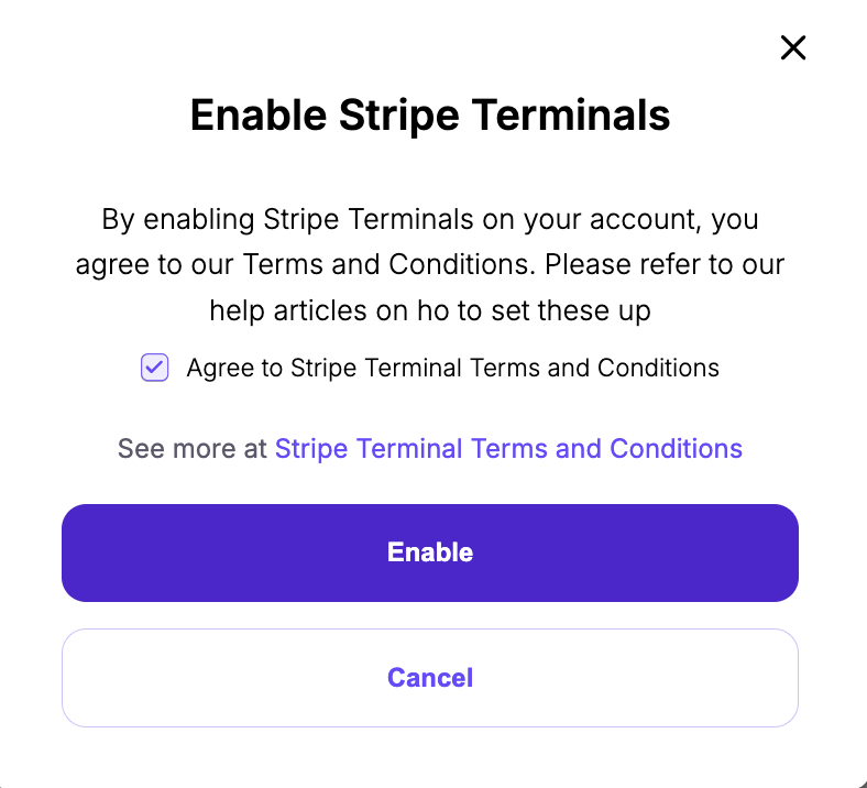 Stripe Terminals / Tap to Pay Support